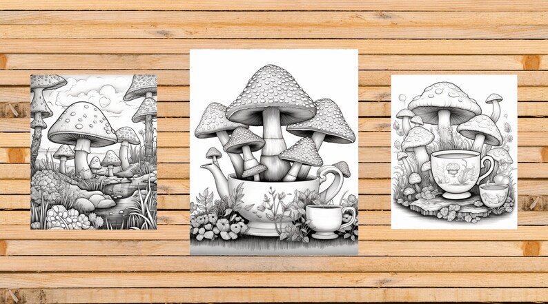 Magic Mushroom Coloring Pages | Mushroom Coloring Pages | Fantasy ...