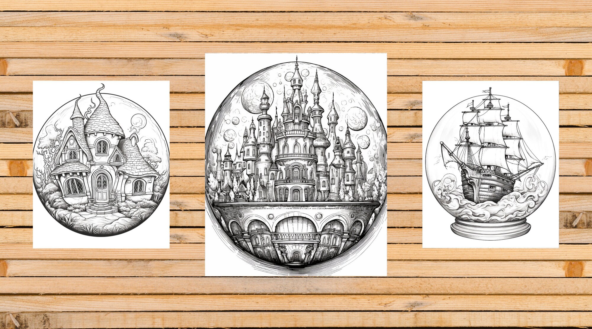 Crystal Ball Coloring Pages | Magic Coloring Pages | Fantasy Coloring ...