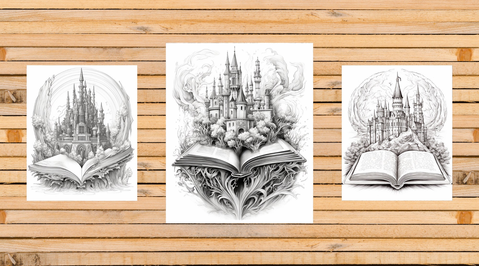 Open Magic Book Coloring Pages | Magic Coloring Pages | Magical ...