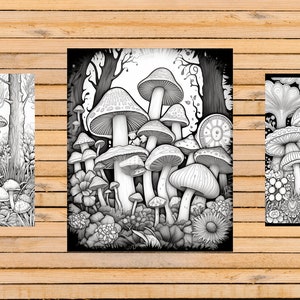 Magic Mushroom Coloring Pages | Mushroom Coloring Pages | Fantasy ...