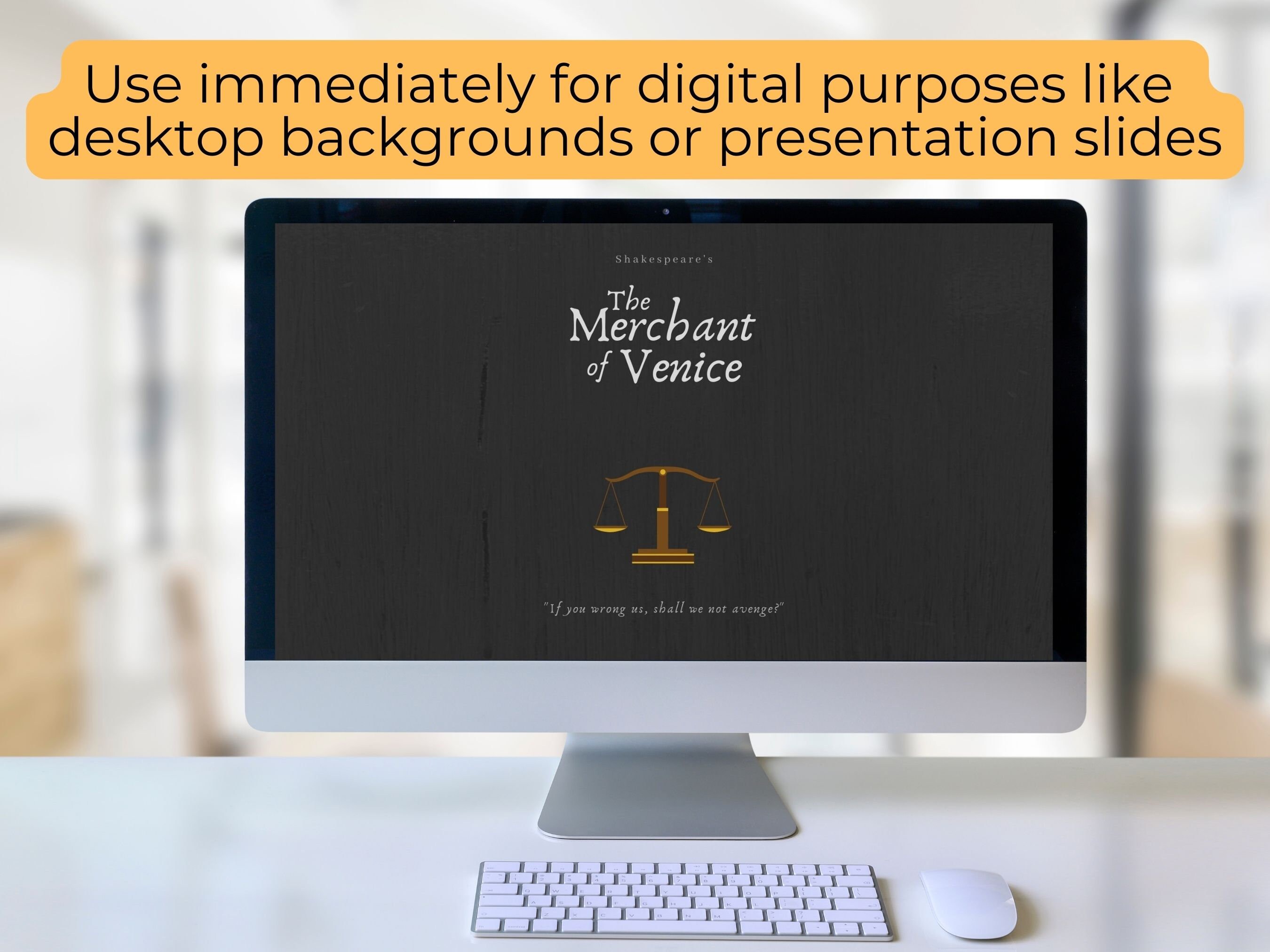 The Merchant of Venice Poster | Printable Wall Art | Book Poster ...