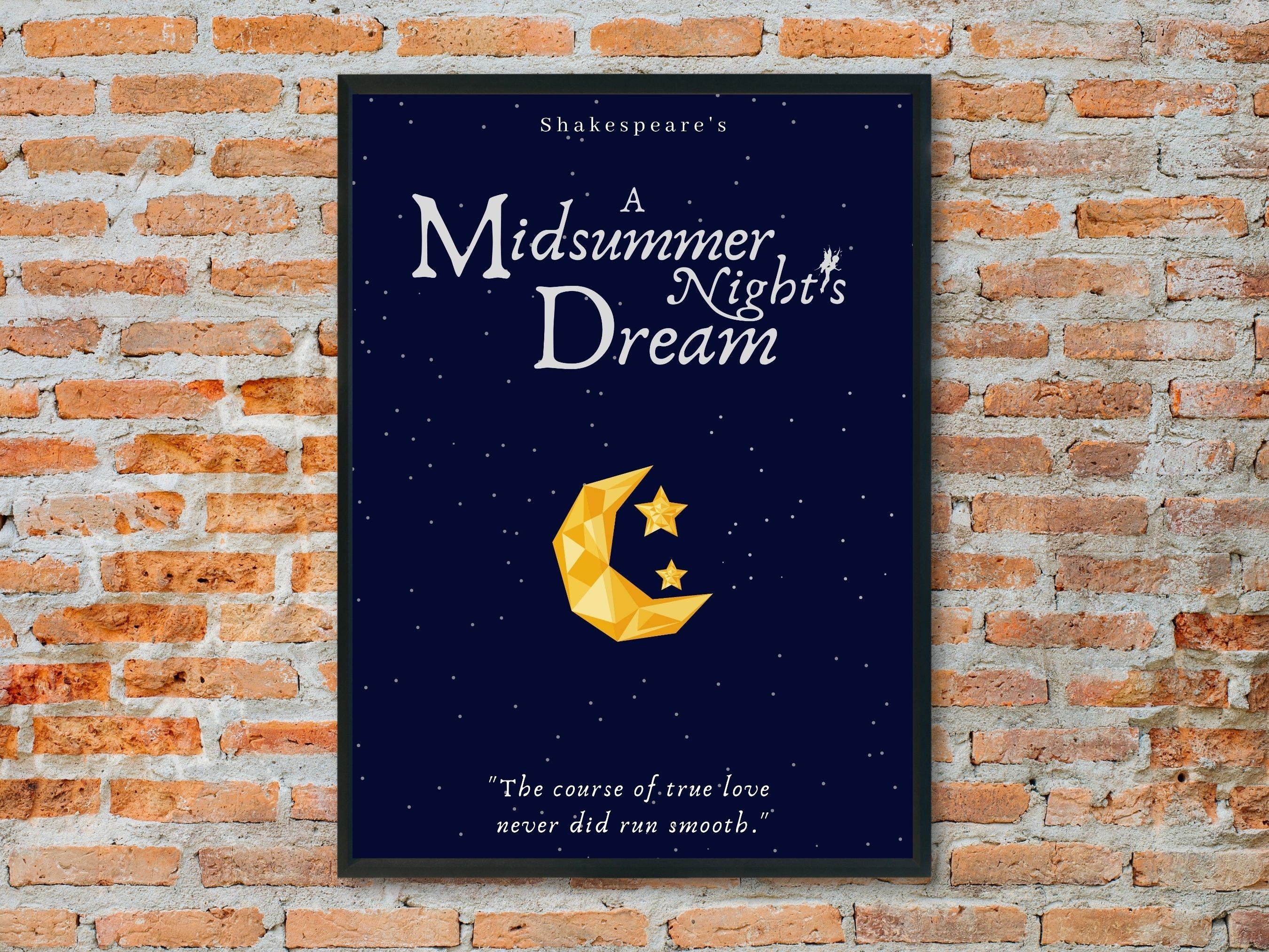 A Midsummer Night's Dream Shakespeare Printable Wall Art, Book Poster ...