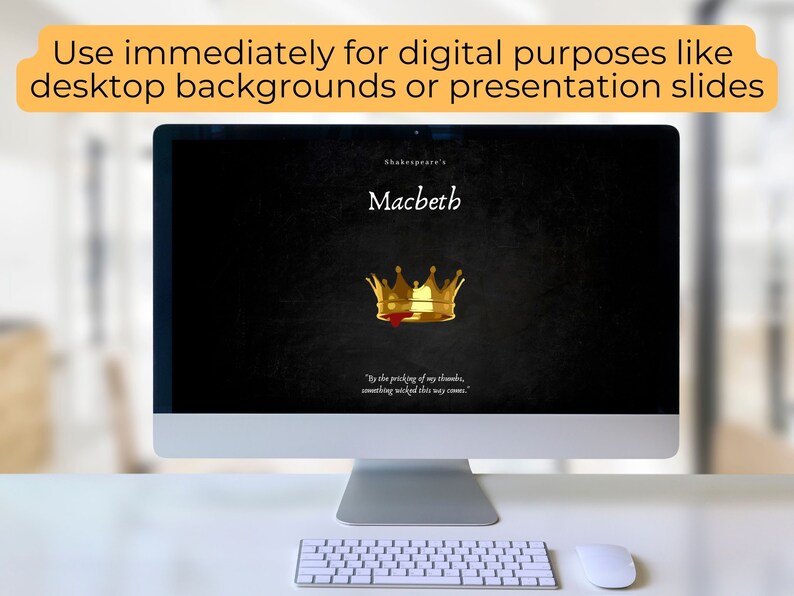 Macbeth Poster, Printable Wall Art, Book Poster, Classroom Decor ...