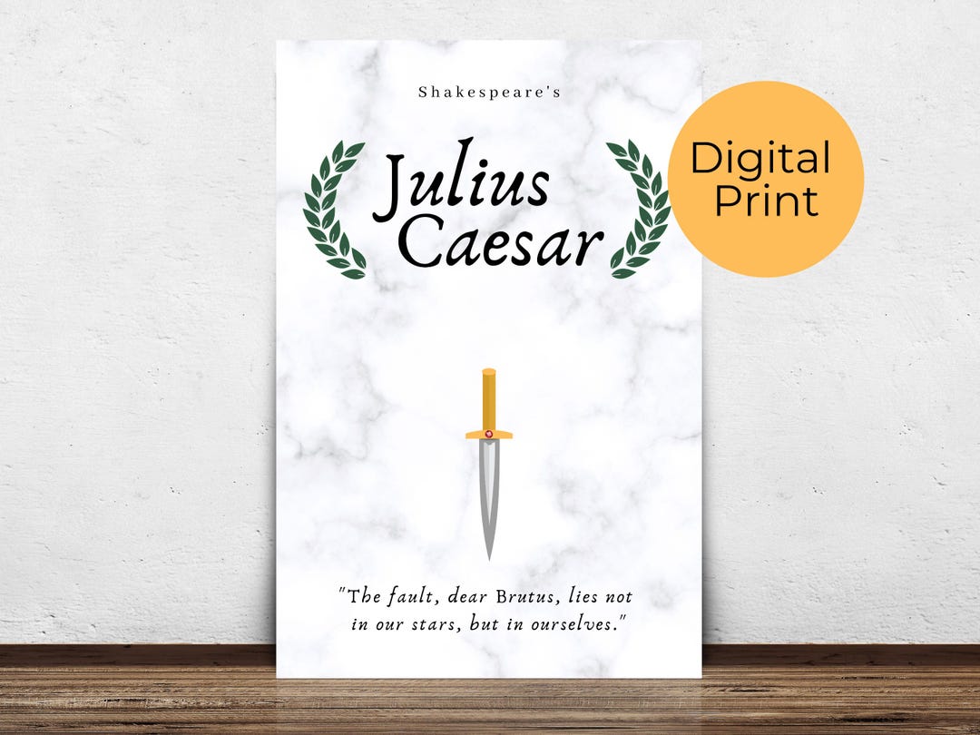 Julius Caesar Poster | Printable Wall Art | Book Poster | Classroom ...
