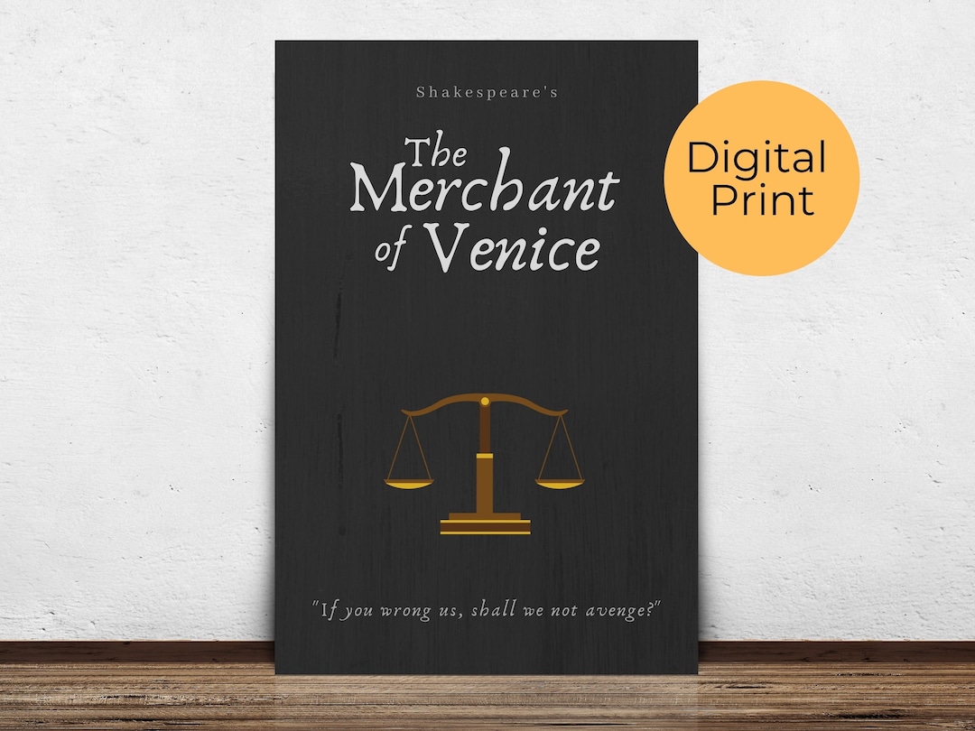 The Merchant of Venice Poster, Printable Wall Art, Book Poster ...