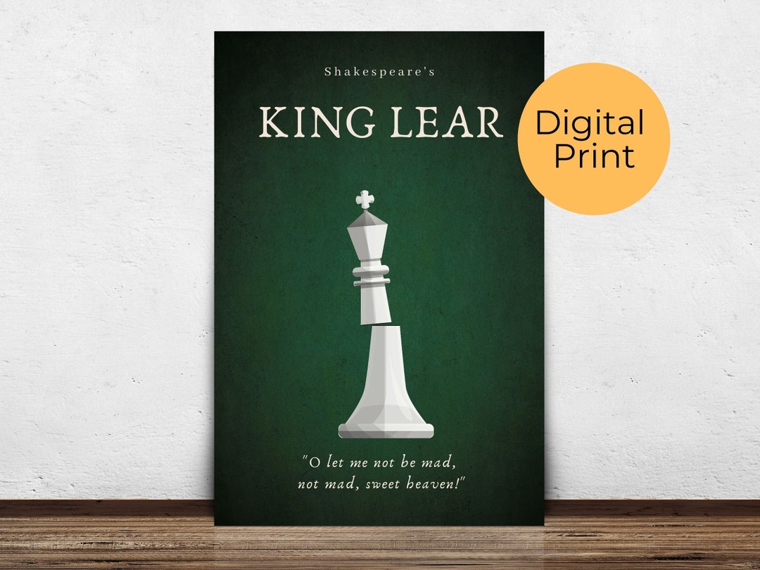 King Lear Poster, Printable Wall Art, Book Poster, Classroom Decor ...