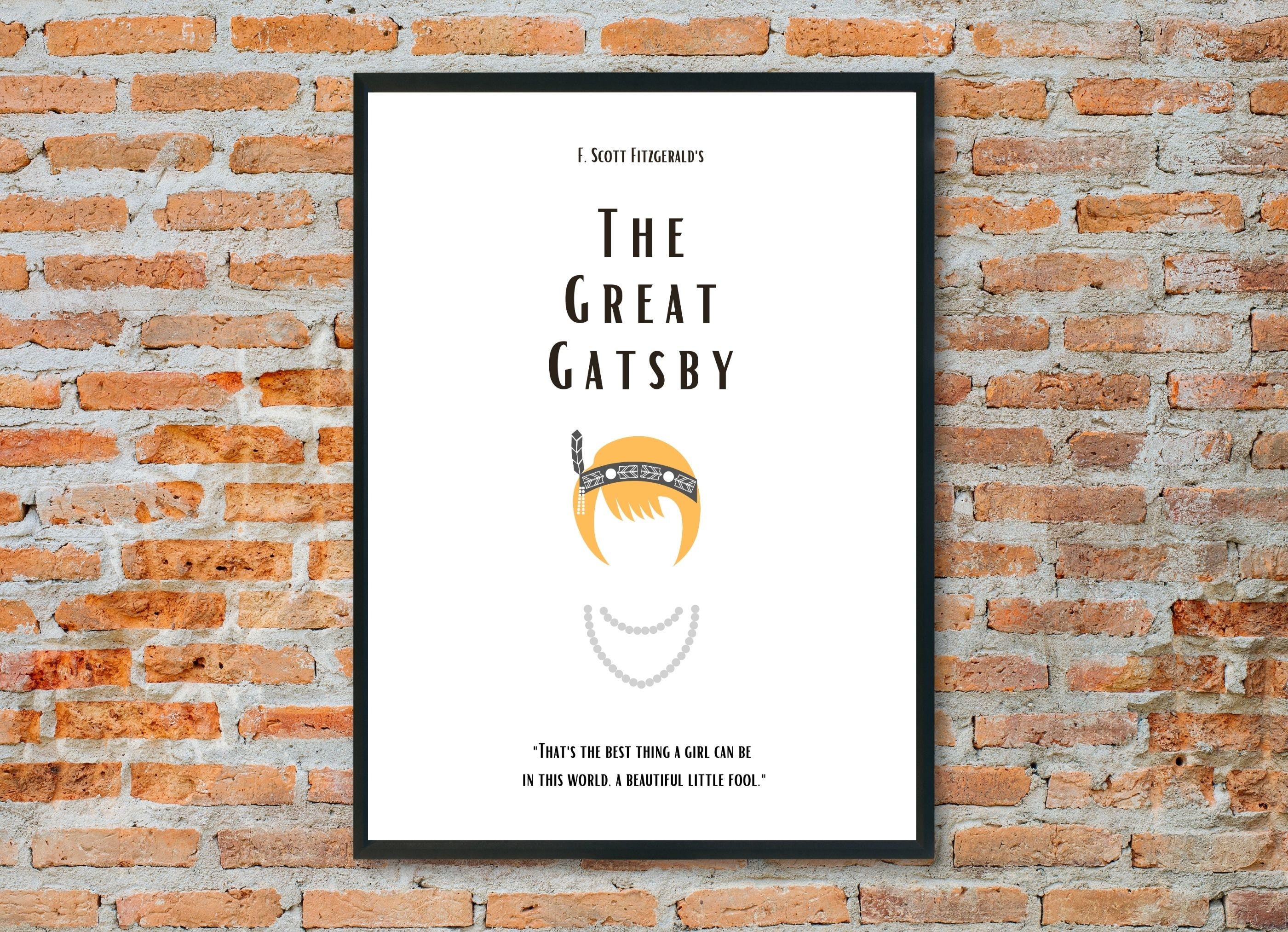 The Great Gatsby Character Posters, Printable Wall Art, Book Poster ...