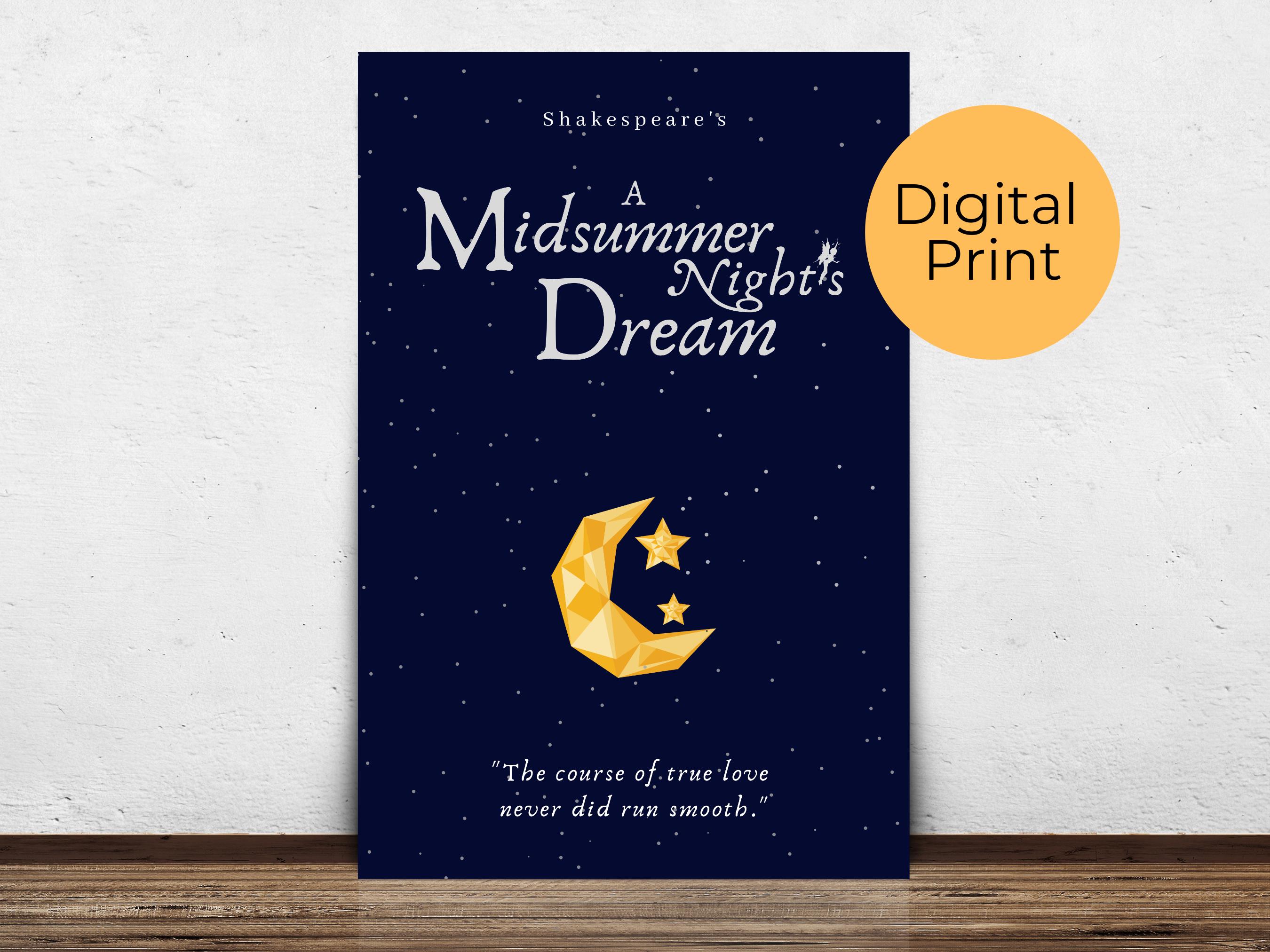 A Midsummer Night's Dream | Shakespeare | Printable Wall Art | Book ...