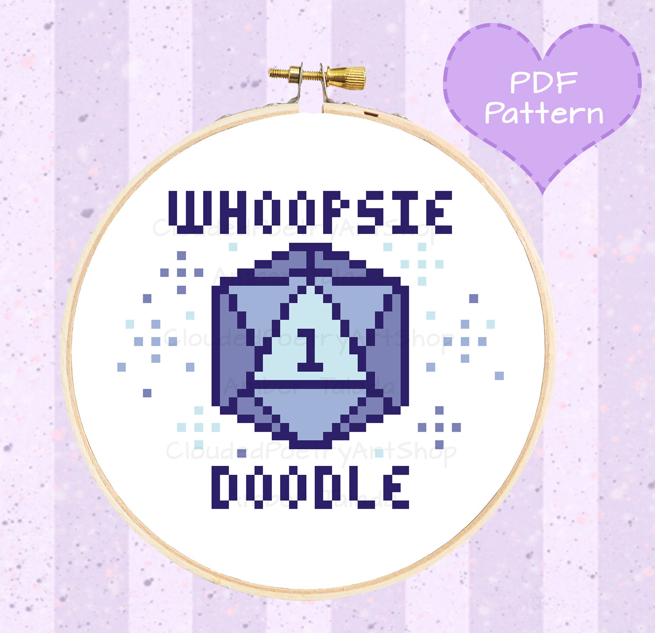 D20/D1 Whoopsie Doodle Digital PDF Cross Stitch Pattern - Etsy