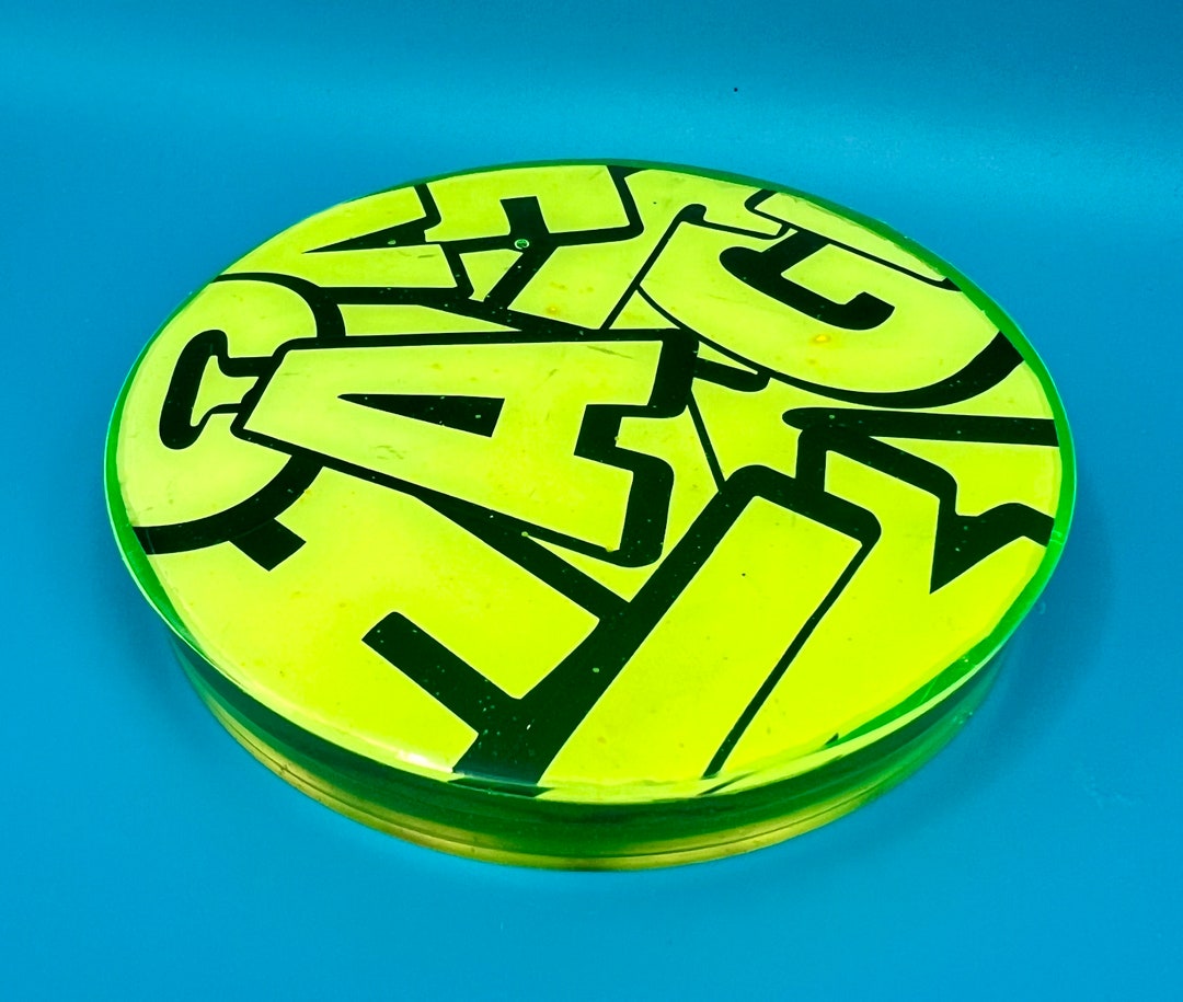 NEON Letters Jumble Resin Coaster - Etsy