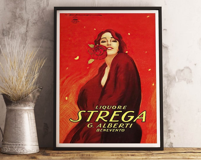 Bar Strega Fashion Lady Liquor Liquore Italy Italia Italian Vintage ...