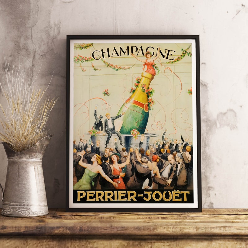 Champagne Poster - Etsy
