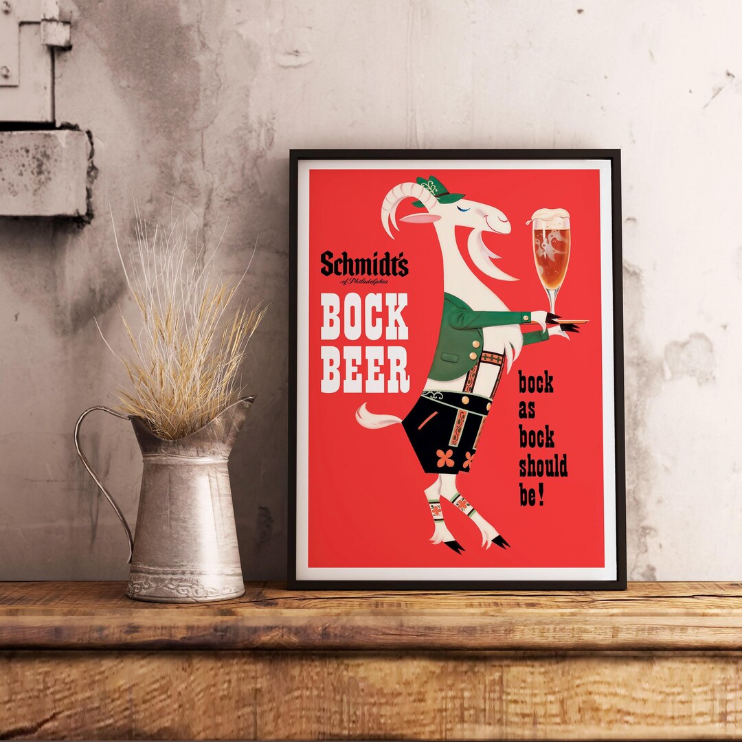 Pabst Bock Beer Digital Poster - Bar Decor - Liquor Ad Drink Poster ...