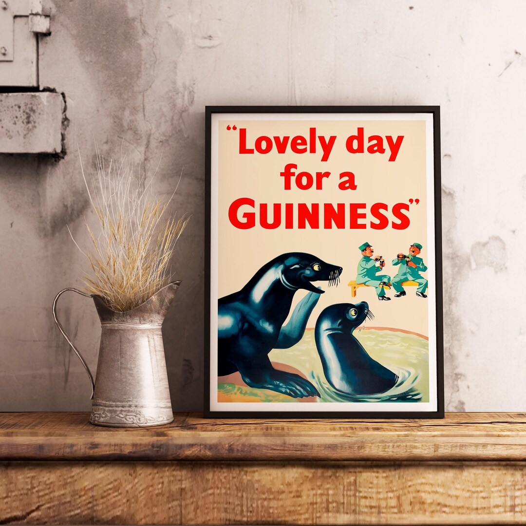Vintage Guinness Seal Poster – Irish Bar Decor (digital Download) - Etsy