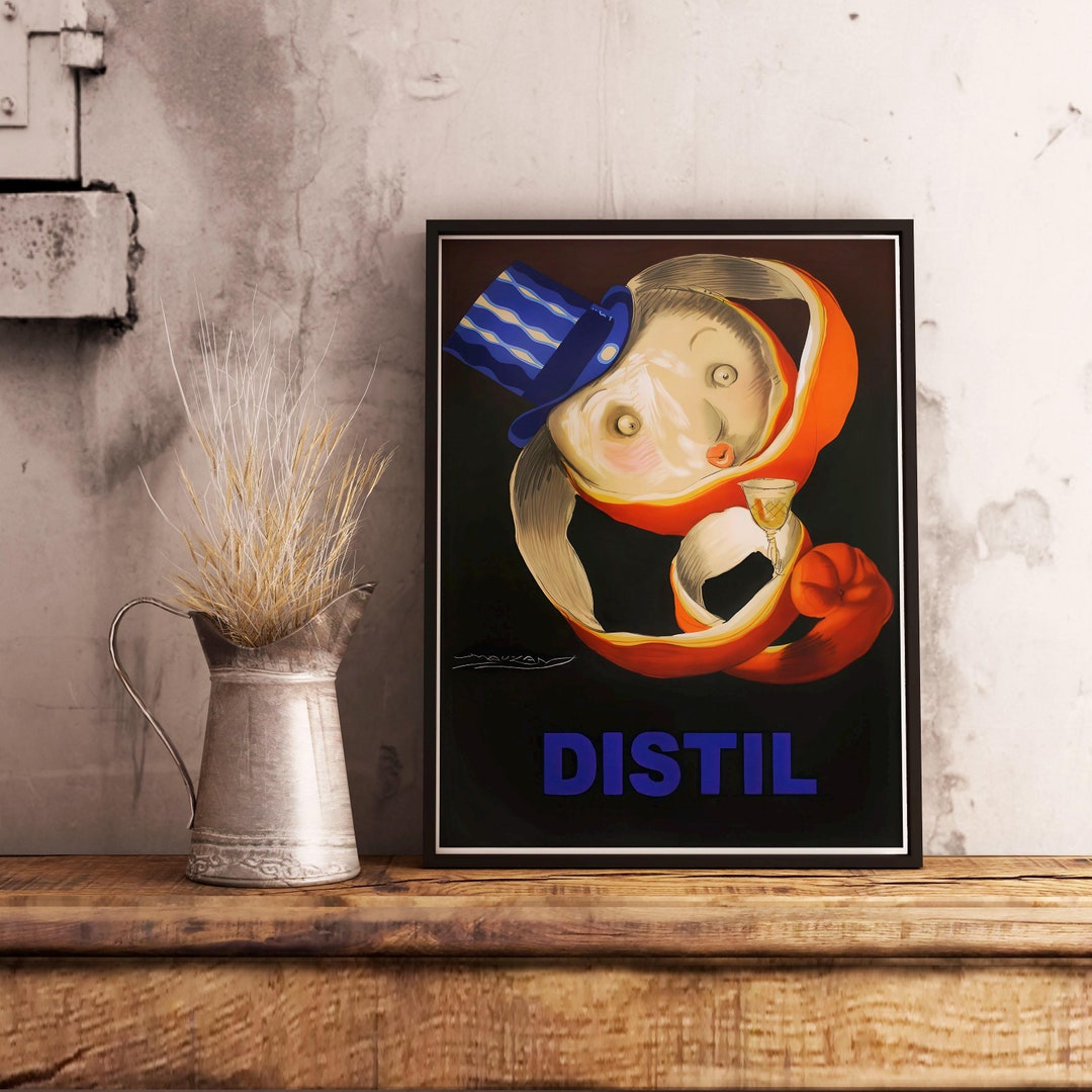 Distil Mauzan Orange Peel DIGITAL Vintage Poster by Achille Lucien ...