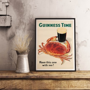 Guinness Set of 3 Digital Poster - Guinness Lobster Download - Vintage ...
