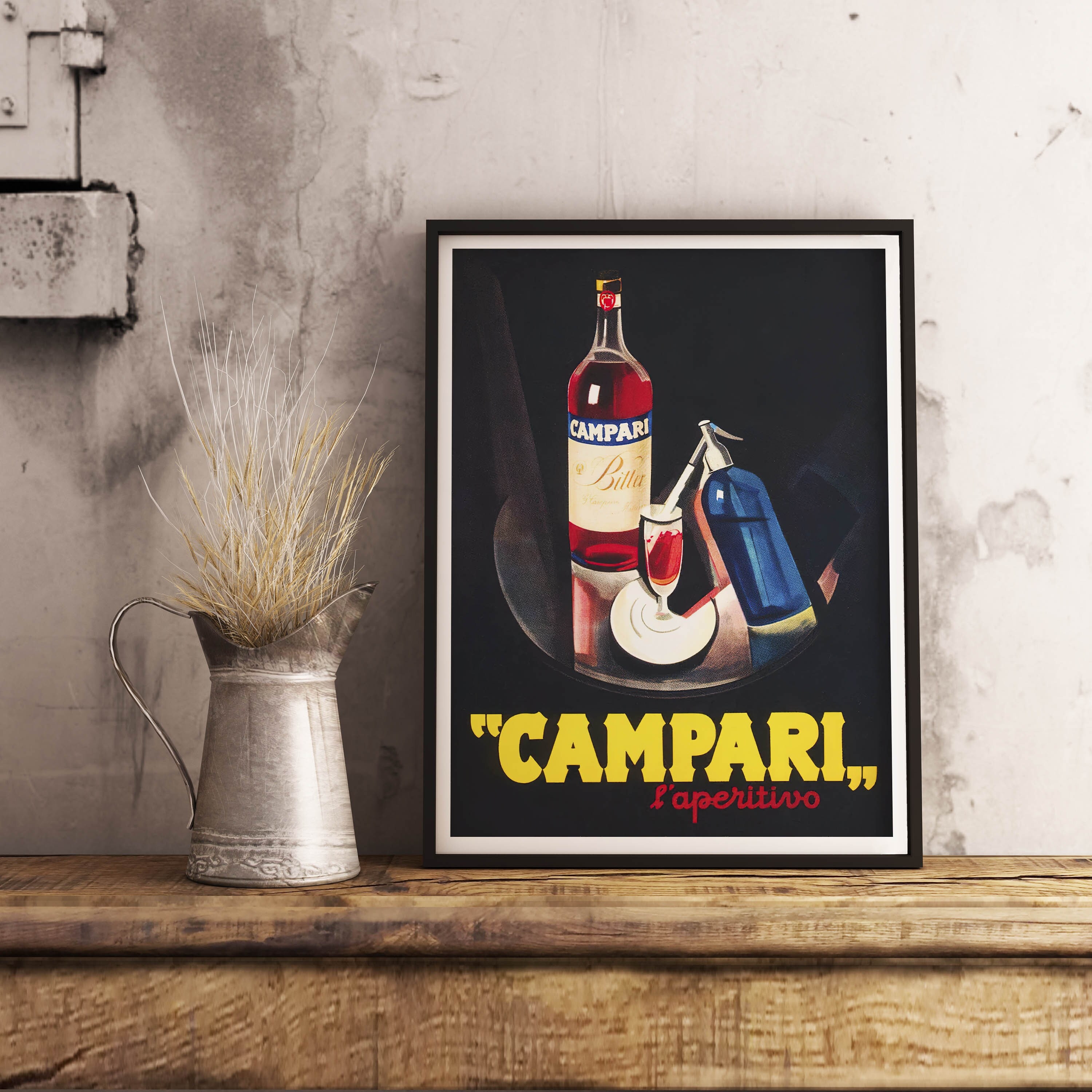 Campari Laperitivo Liqueur Vintage Food&drink Poster Retro Alcohol ...