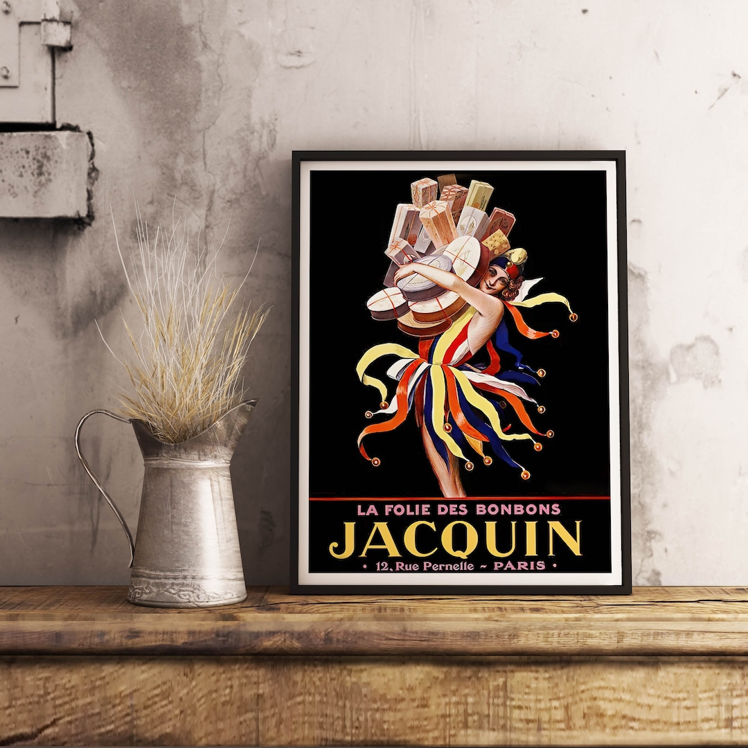 Jacquin Vintage Poster: Leonetto Cappiello Candy Art, Bar Decor Canvas ...