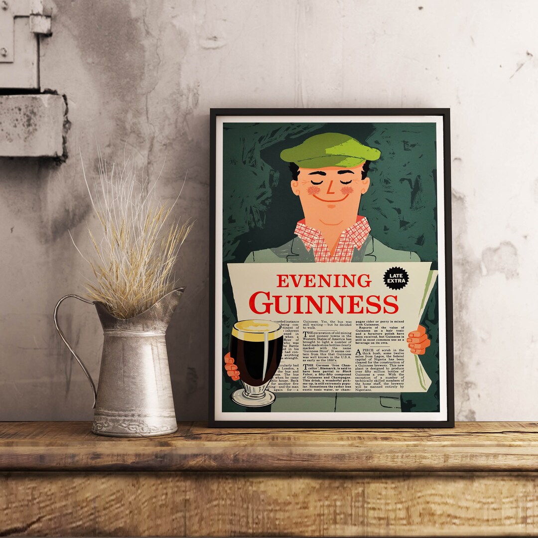 Guinness Digital Poster Vintage Food&drink Poster - Vintage Poster ...
