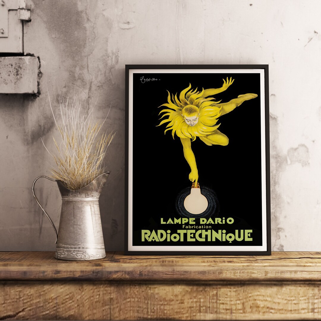 Vintage Art Deco Digital Poster Lampe Dario by Jean Carlu ...