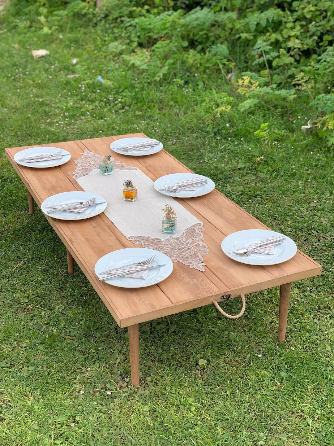28*60 Inch-h:13-28 Inch Handmade Folding Table, Camping Table, Picnic ...