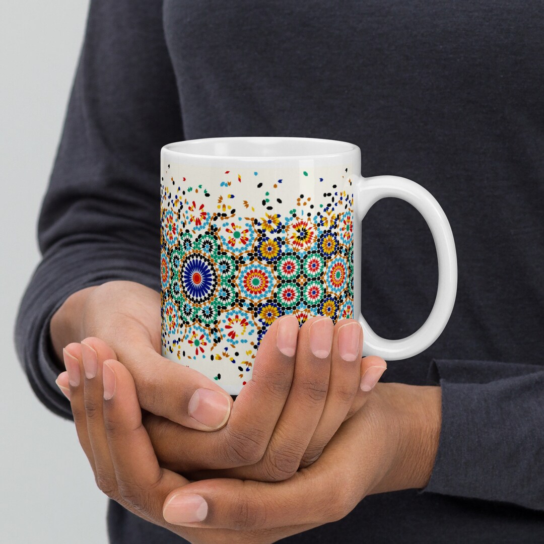 Traditional Moroccan Mug With Patterns - Etsy