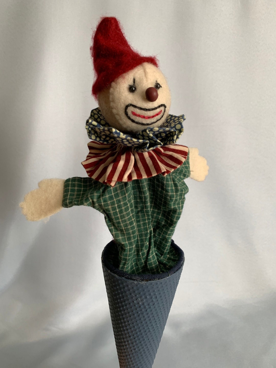 Vintage Clown Cone Puppet - Etsy