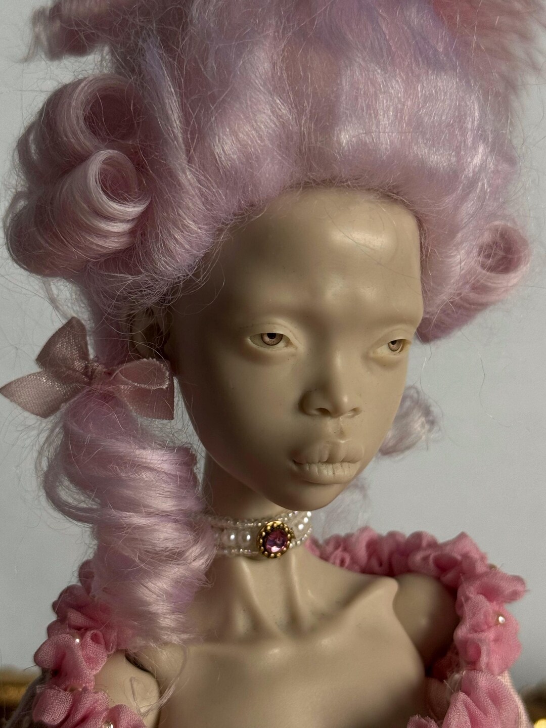 Pink Popovy Mohair Wig in Rococo Style - Etsy