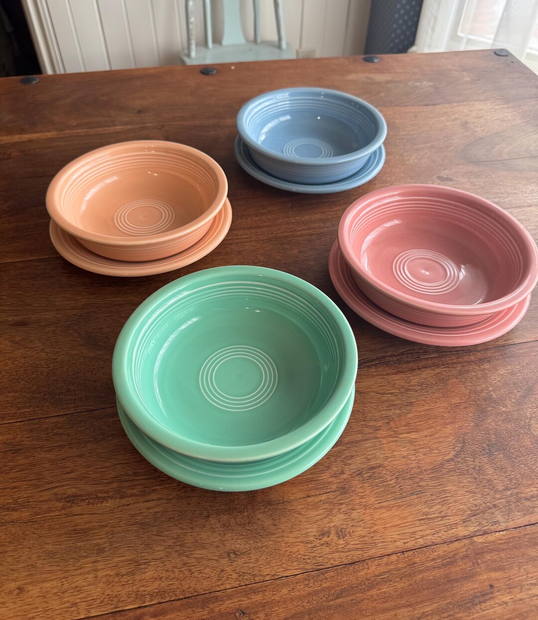 Fiestaware Set of 4 Plates and Bowls - Etsy