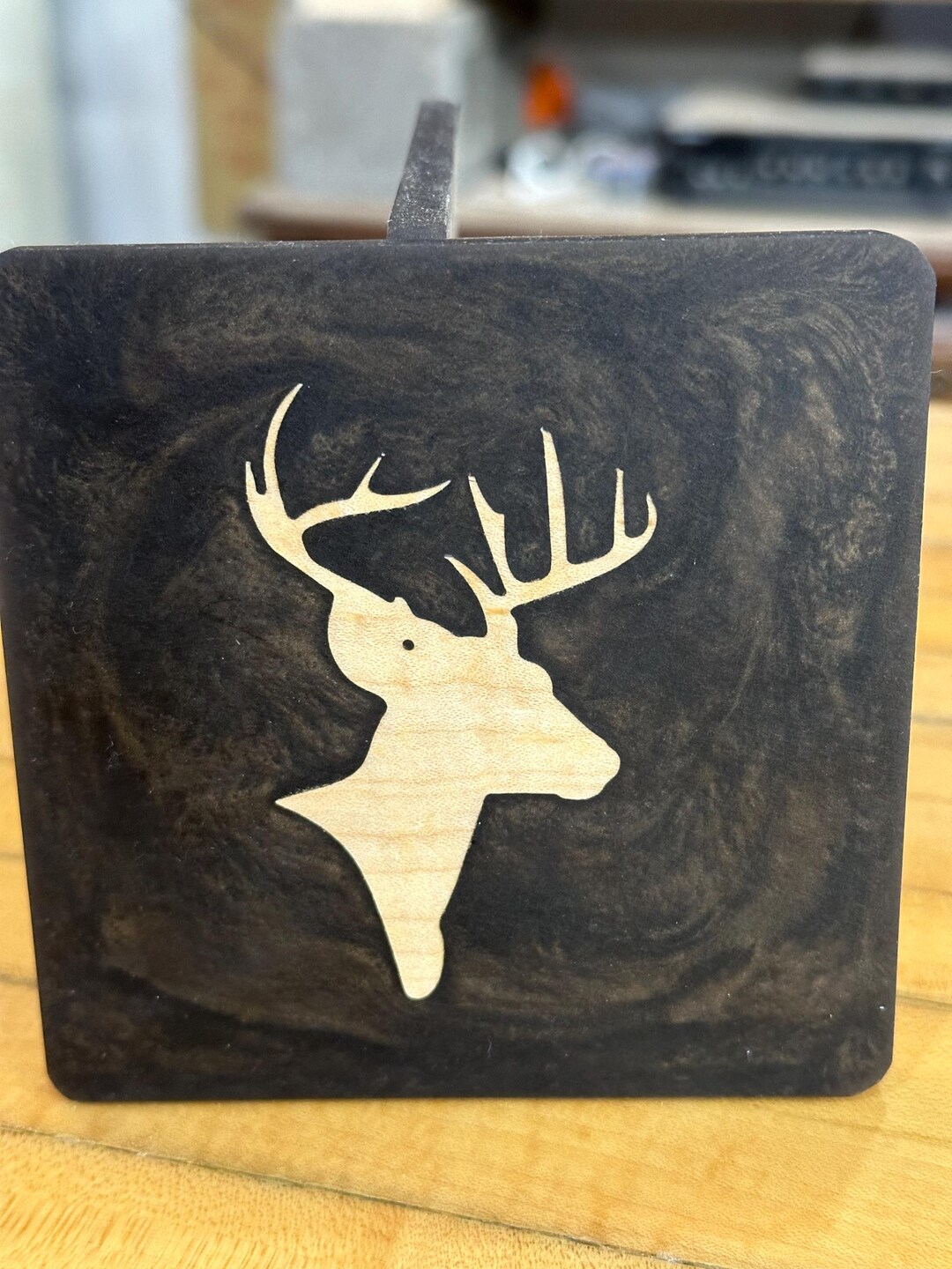 Deer Epoxy Coaster Set - Wooden Inlay - Etsy