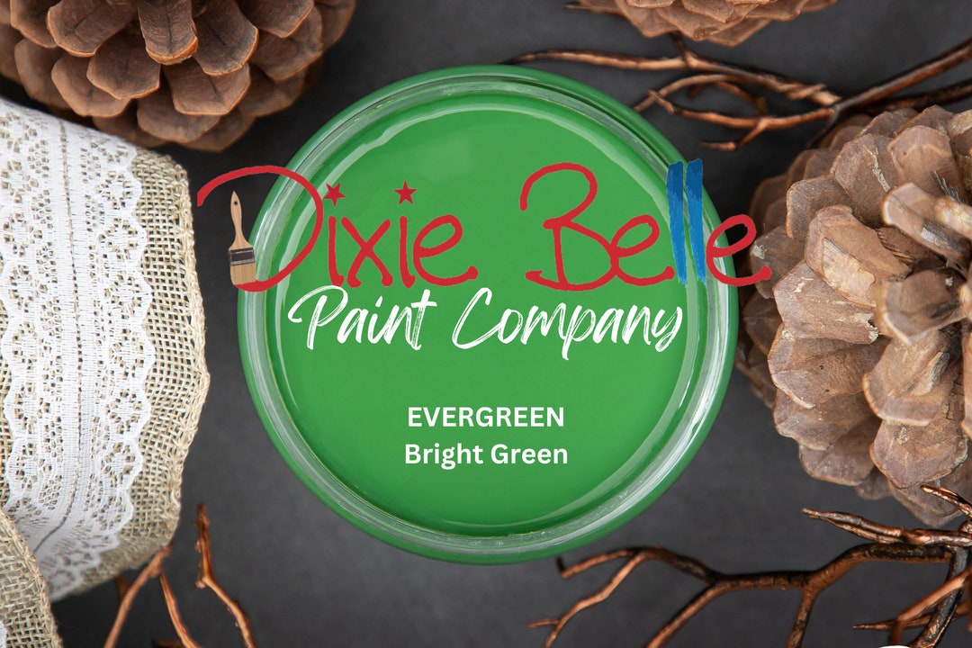 EVERGREEN - Dixie Belle Chalk Mineral Paint - Bright Green - Furniture ...