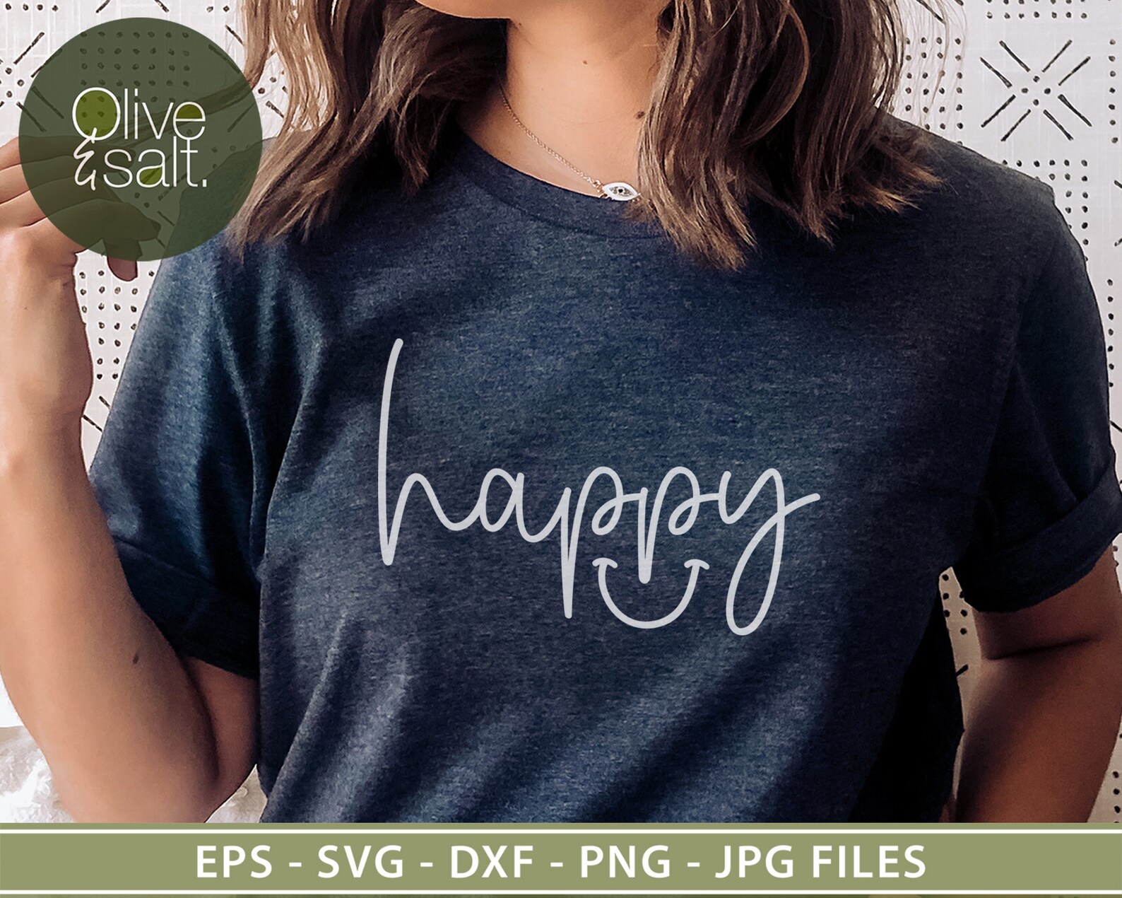 Happy svg be happy svg mindfulness svg smile svg choose | Etsy