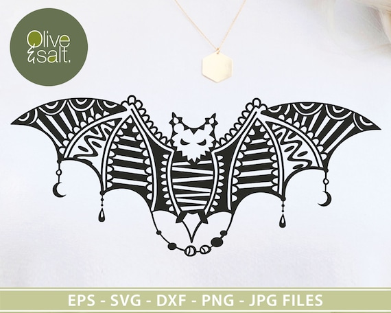 Halloween bat svg mandala bat svg halloween shirt svg | Etsy