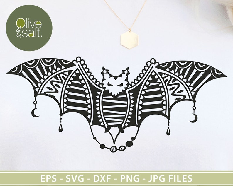 Halloween bat svg mandala bat svg halloween shirt svg | Etsy