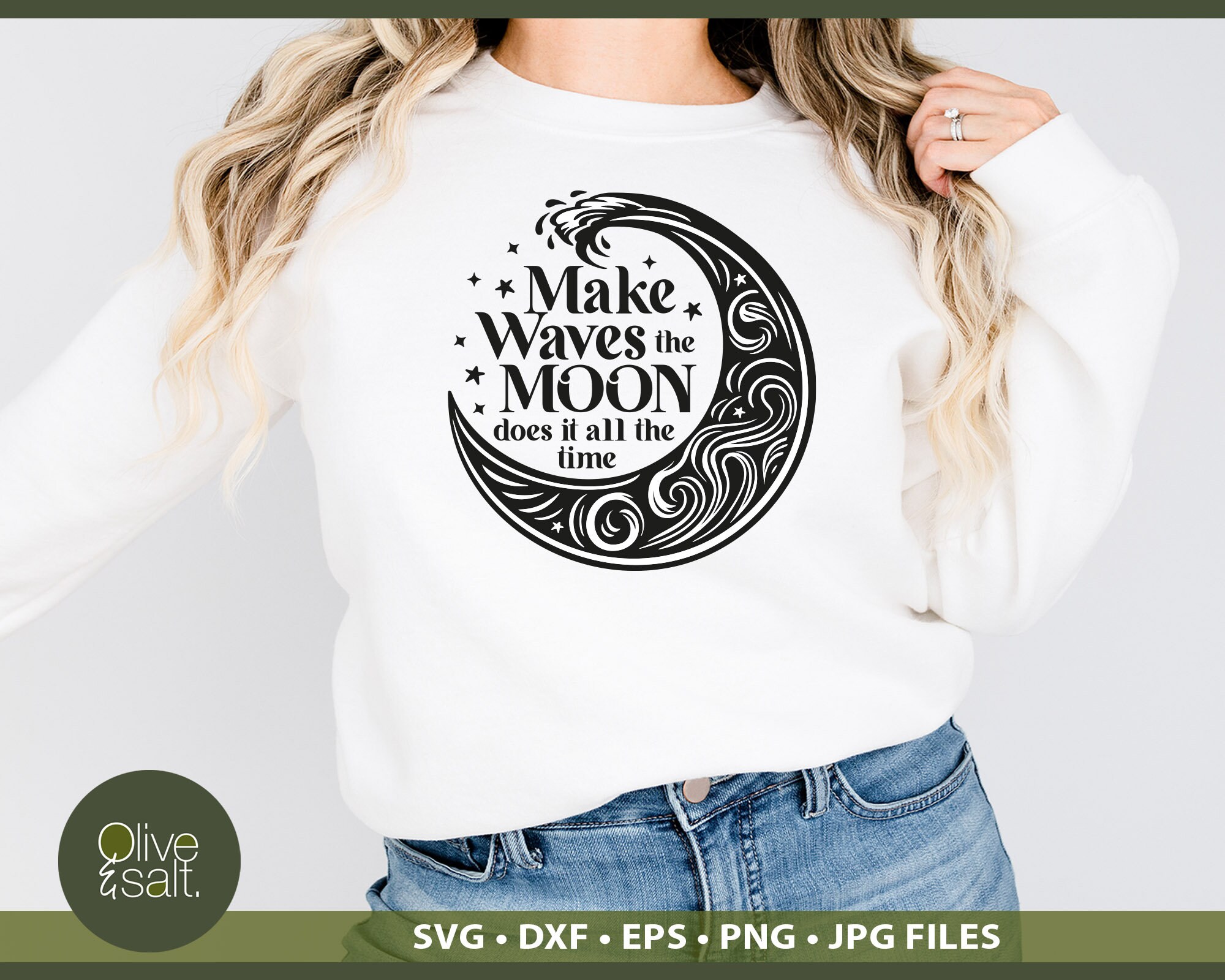 Make Waves Svg Moon Quote Svg Motivational Svg Positive - Etsy