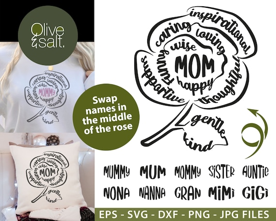 Mothers Day Svg Mom Svg Mom Word Art Svg Subway Art Svg - Etsy