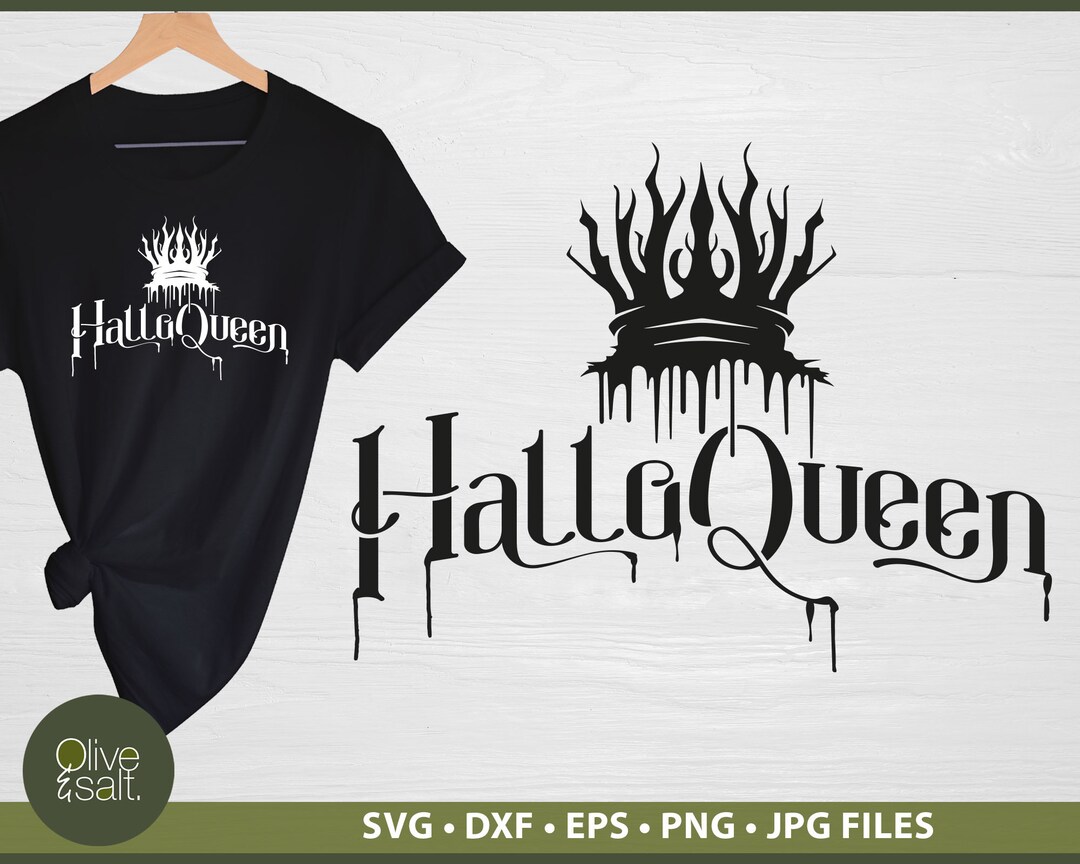 Halloqueen SVG, Funny Halloween Svg, Hallo Queen Sublimation, Gothic ...