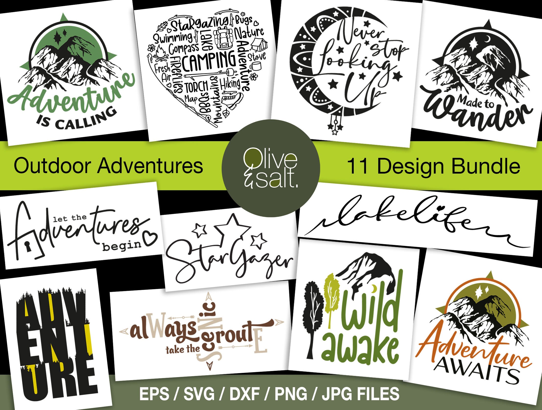 Camping Svg Bundle Adventure Svg Bundle Mountain Svg Bundle - Etsy