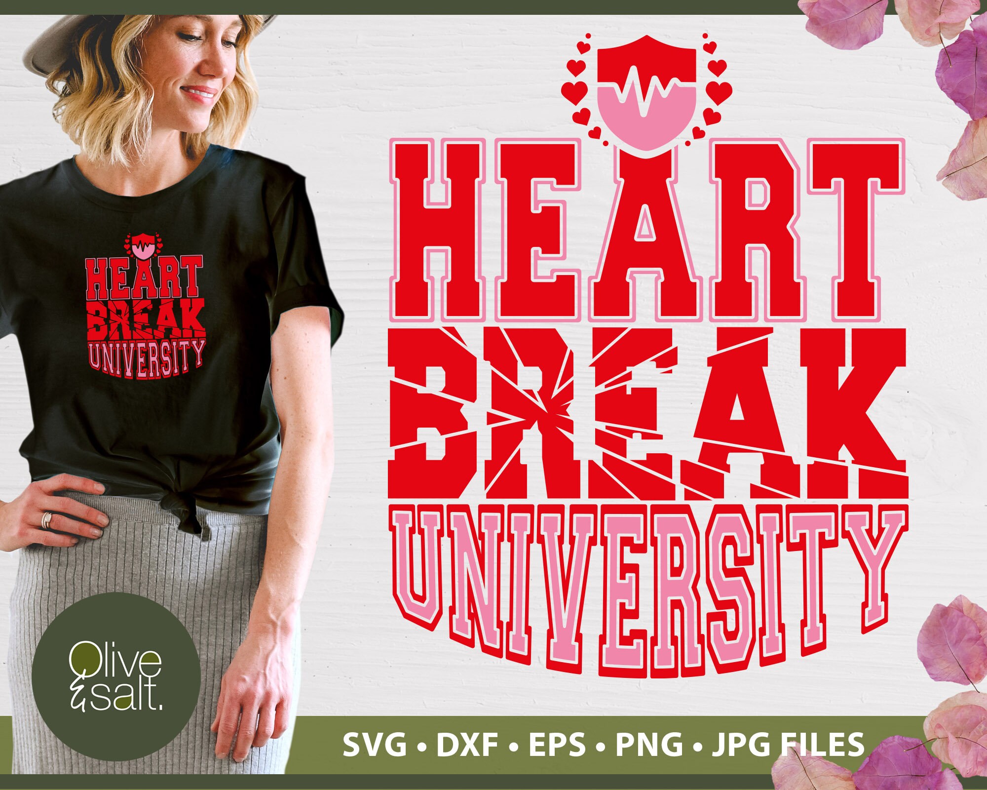 Heartbreak University SVG, Heart Breaker SVG, Valentine Shirt Svg ...