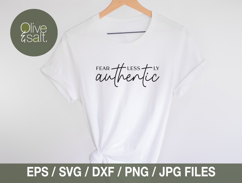 Fearless svg authentic svg fearlessly authentic svg | Etsy