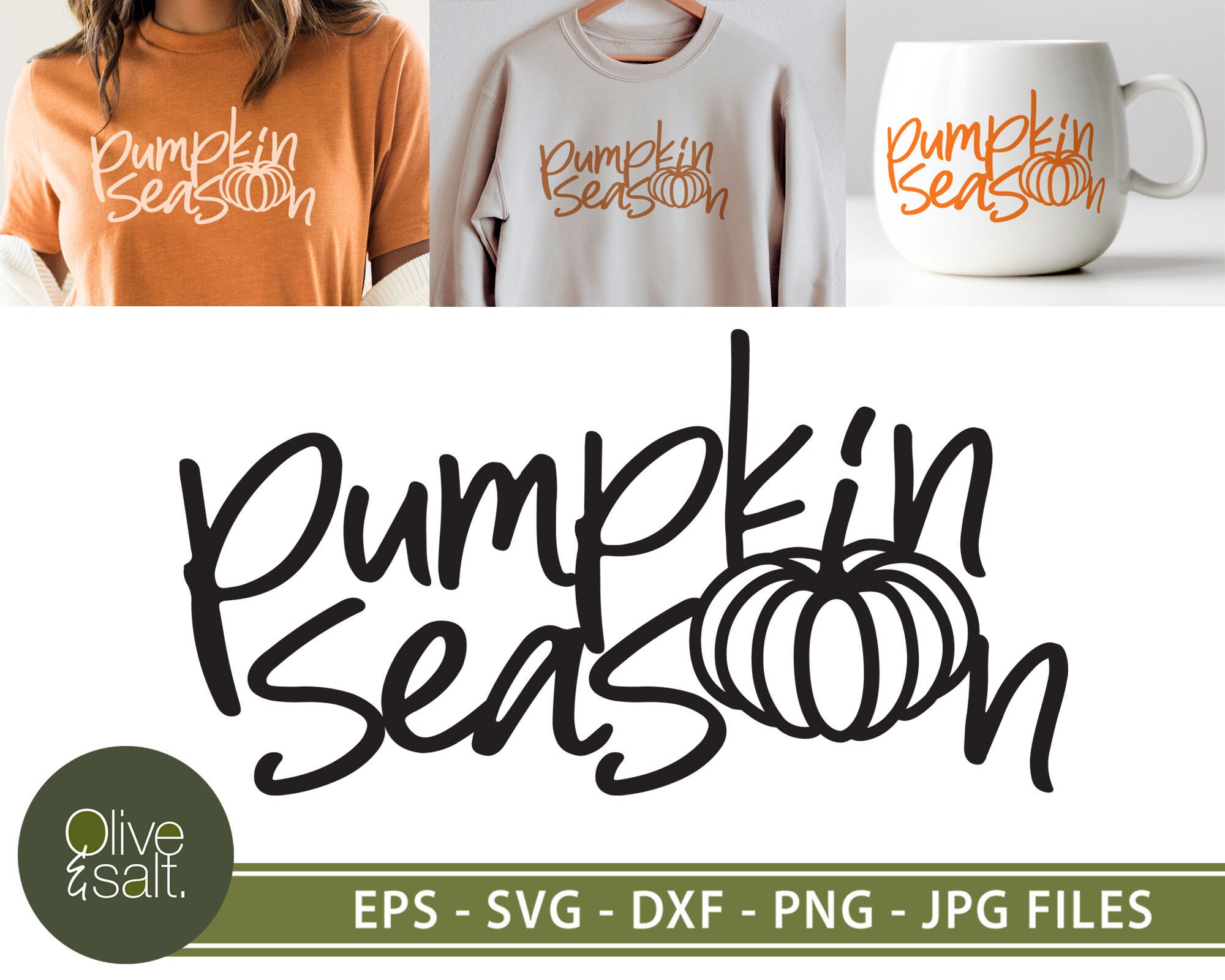 Pumpkin SVG Bundle Fall SVG Bundle October svg Harvest SVG | Etsy