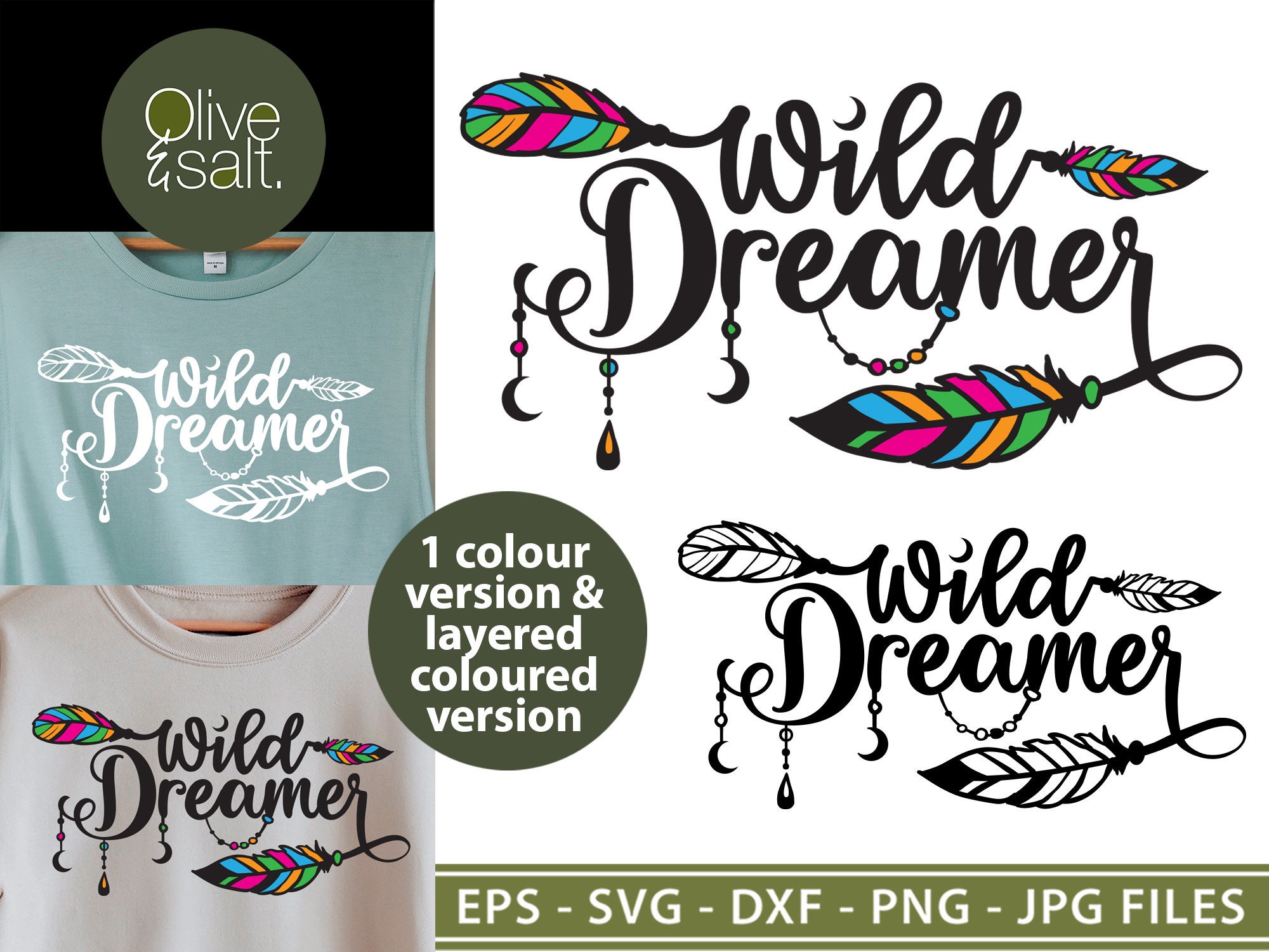 Wild Dreamer Svg, Dreamer Svg, Boho Svg, Wild and Free Svg ...