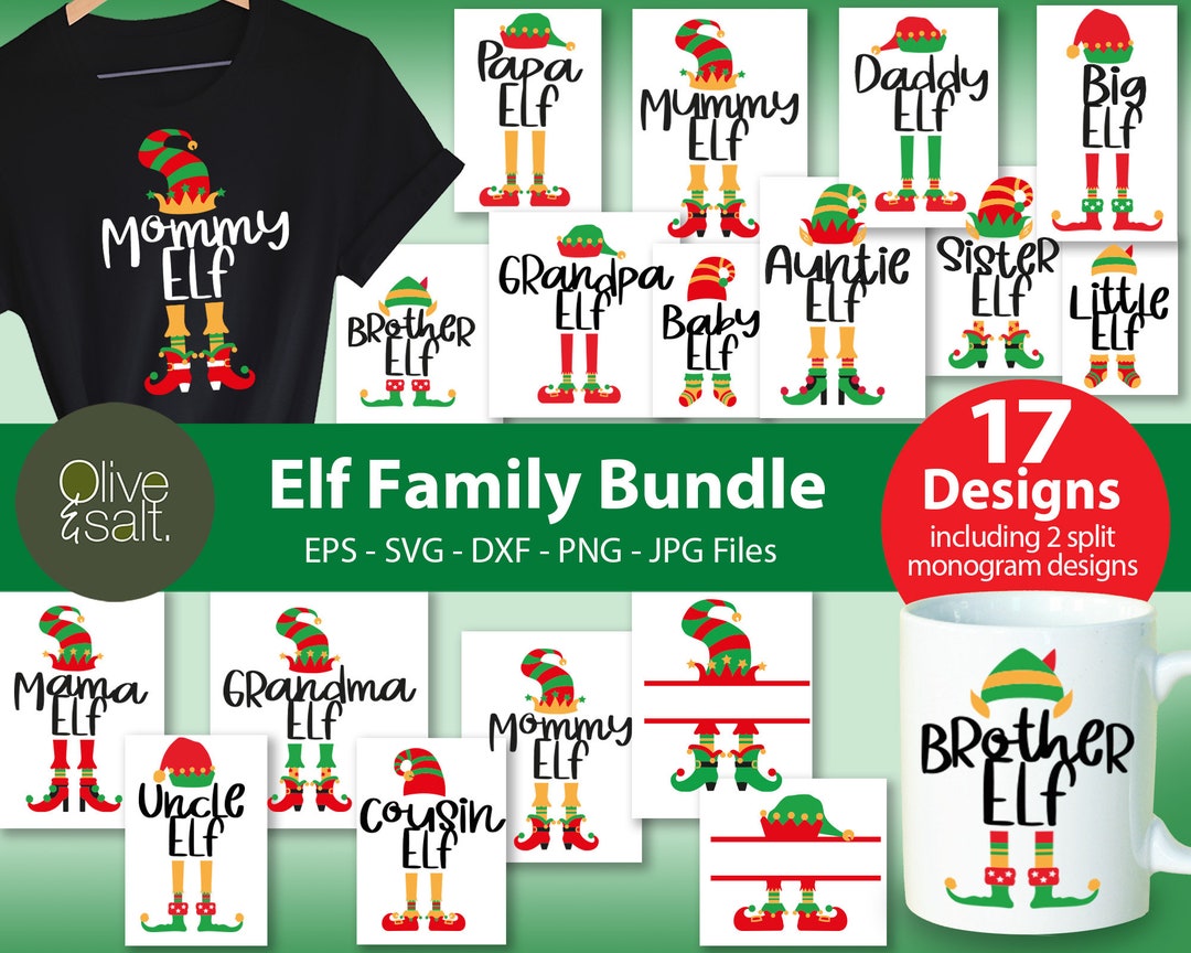 Christmas Elf Svg, Christmas Family Svg, Elf Family Png, Christmas ...