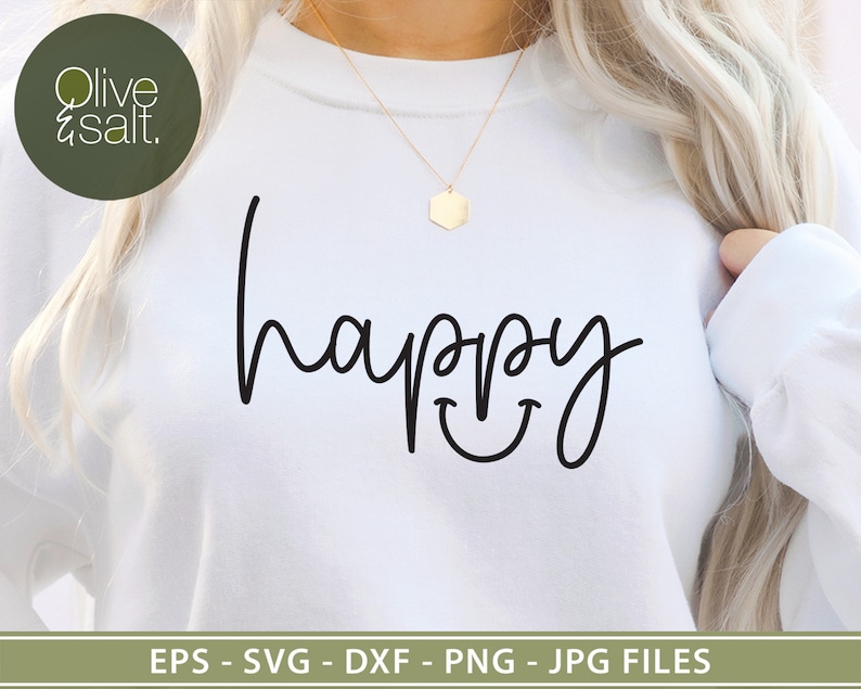 Happy Svg Be Happy Svg Mindfulness Svg Smile Svg Choose | Etsy