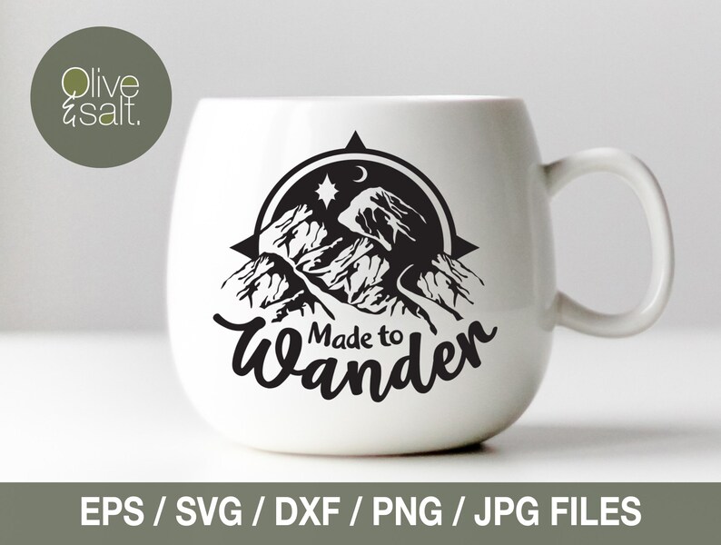 Wander Svg Adventure Svg Made to Wander Svg Mountains Svg | Etsy