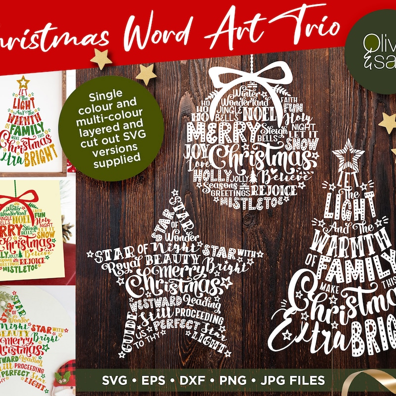 Christmas Word Tree - Etsy