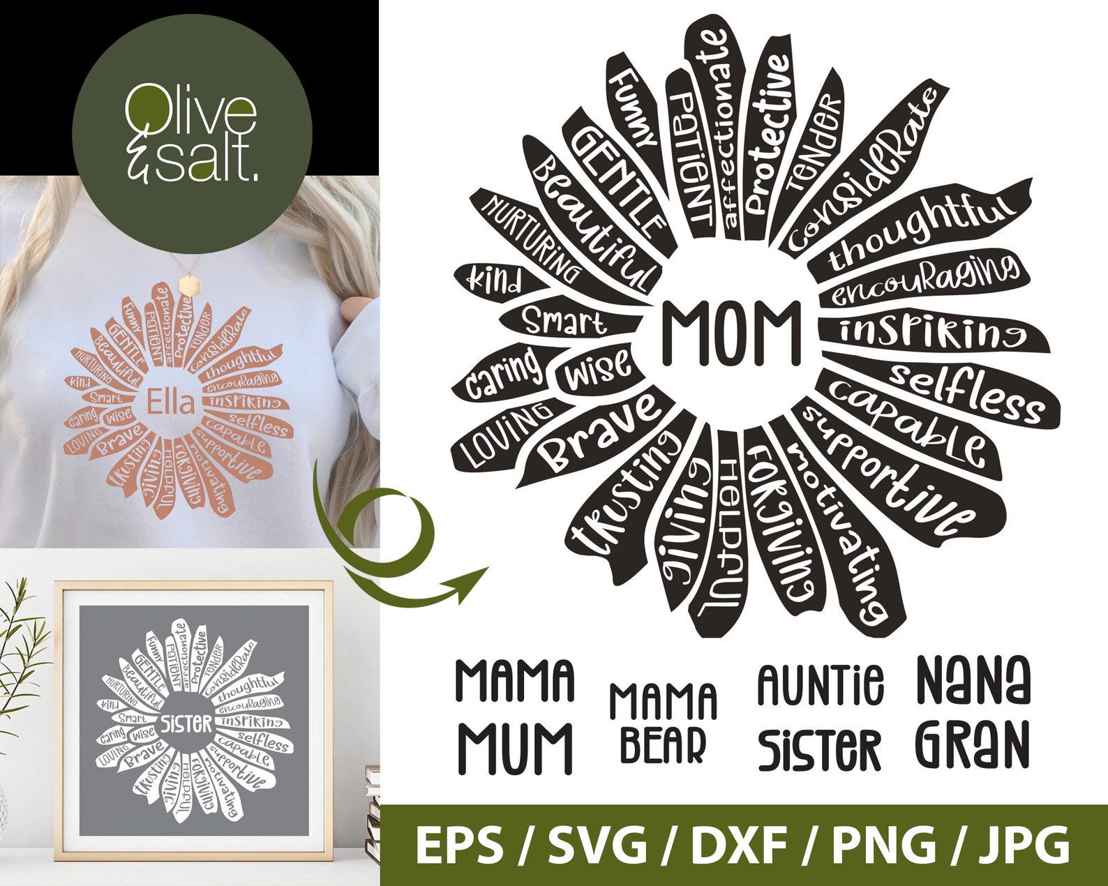 Mom svg bundle dad svg bundle family svg bundle word art | Etsy