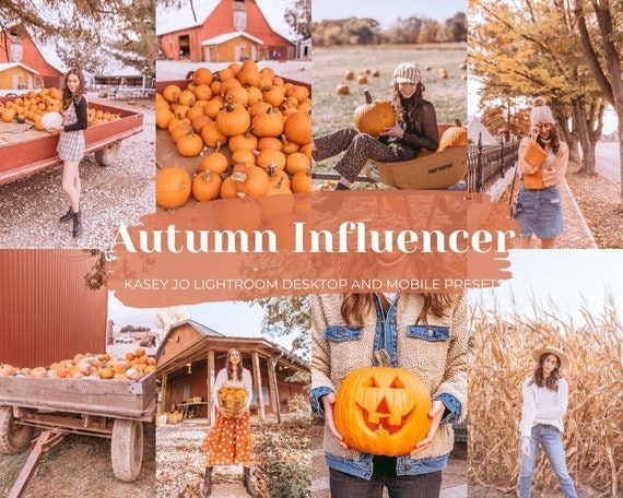 10 Autumn Influencer Desktop and Mobile Fall Lightroom Preset - Etsy