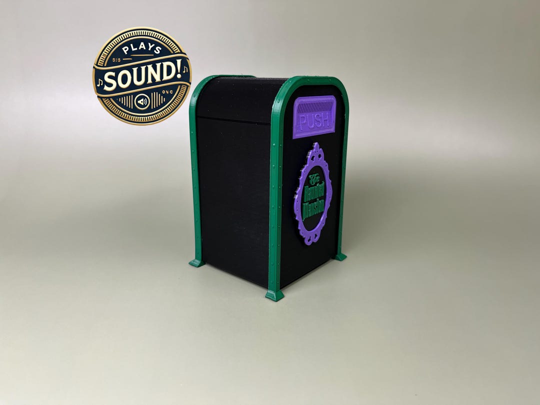 Haunted Mansion Trash Can With Onboard Audio and Rechargeable Battery ...