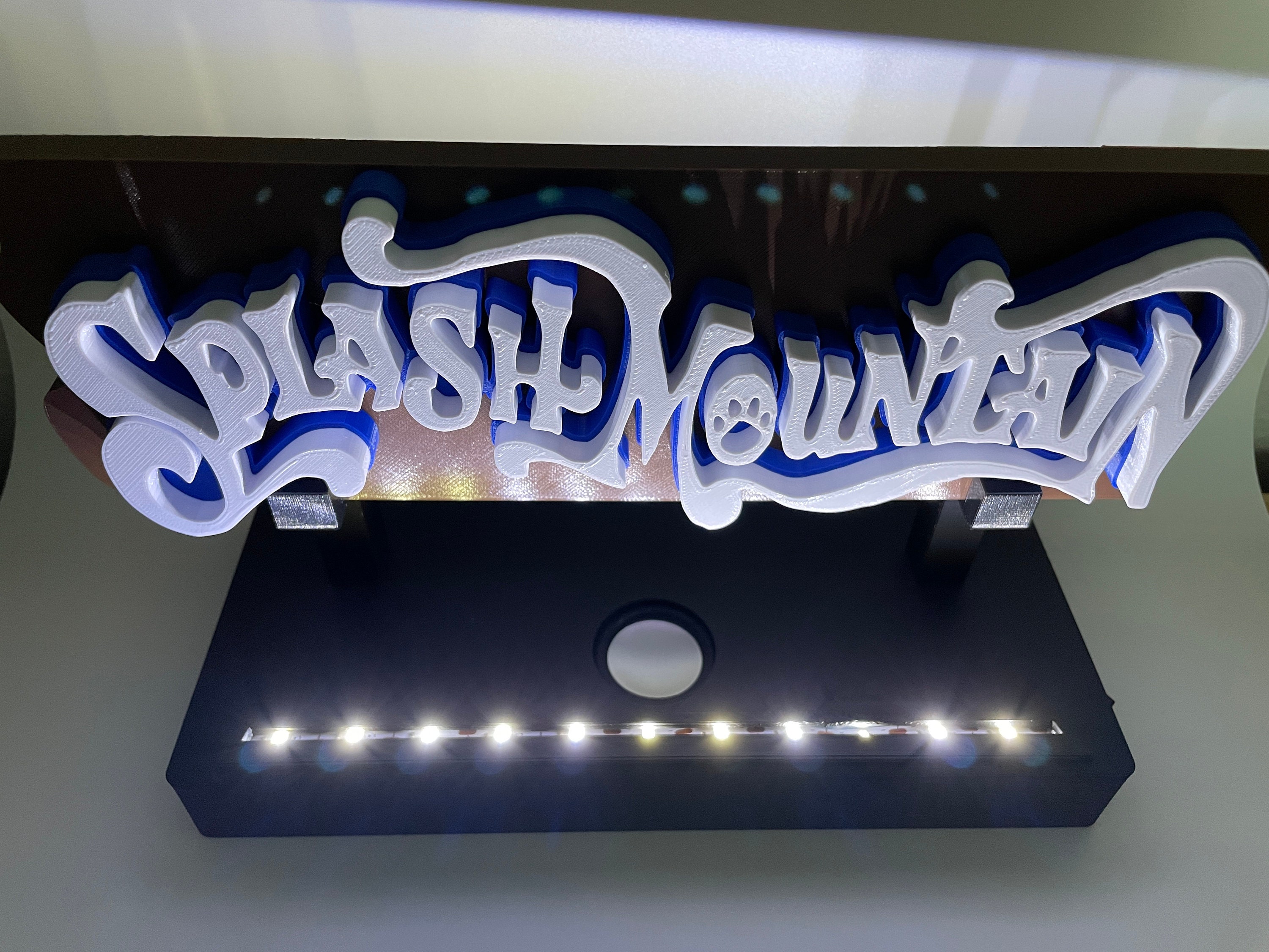 Splash Mountain Sign With Stand LED Lights and Full - Etsy